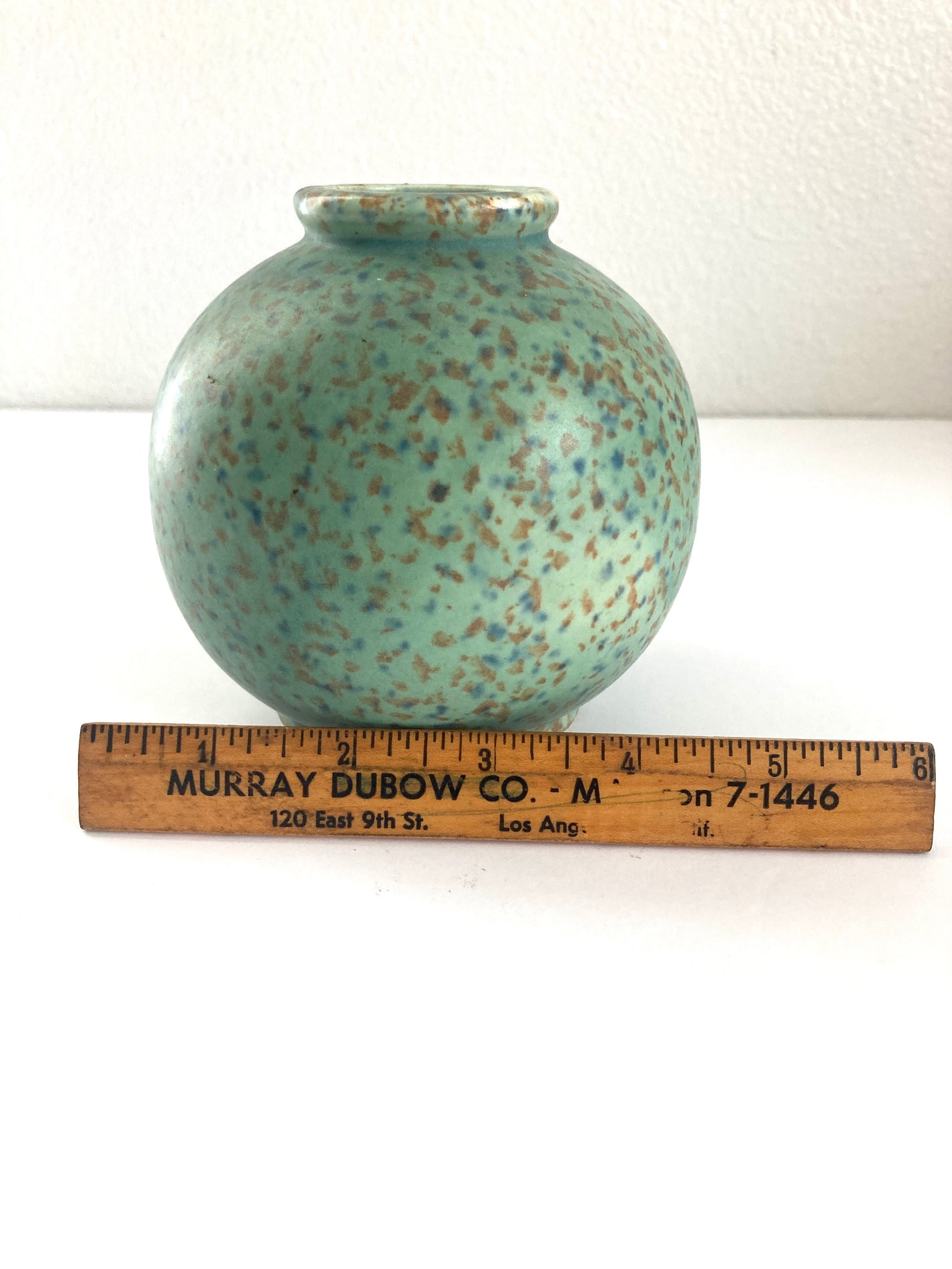 Mid Century Speckled Art Pottery Ball Bud Vase Made in Japan – Vintage ...